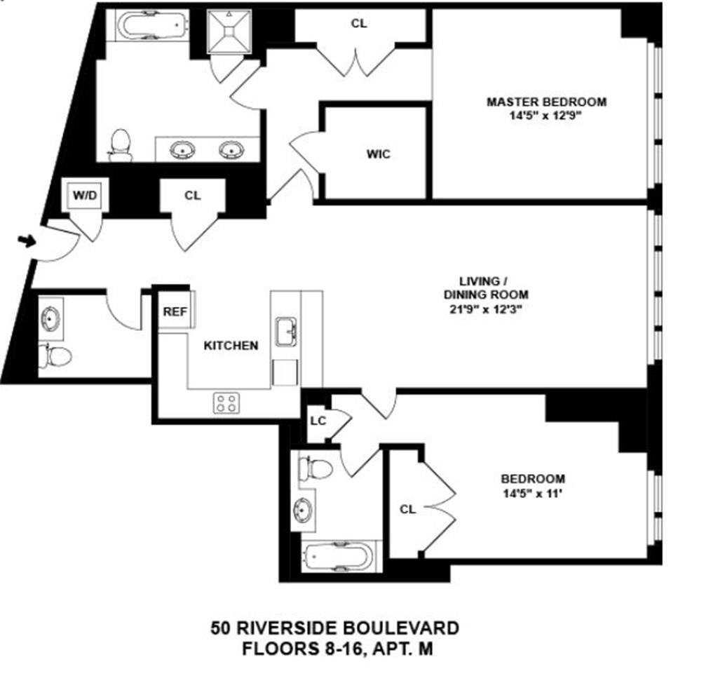 50 Riverside Boulevard, #8M, New York, NY 10069 (Rented NYStateMLS ...